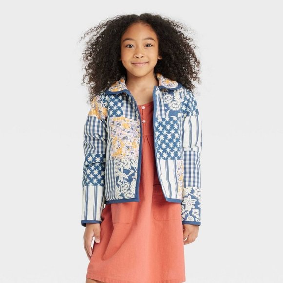 Cat & Jack | Jackets & Coats | Cat Jack Girls Patchwork Quilted Jacket ...